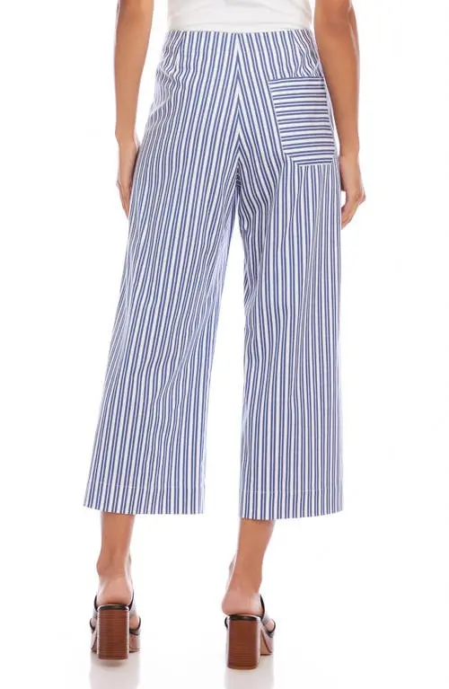 Karen Kane Stripe Crop Wide Leg Pants