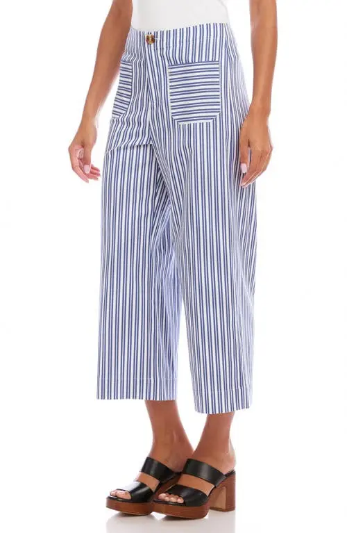 Karen Kane Stripe Crop Wide Leg Pants