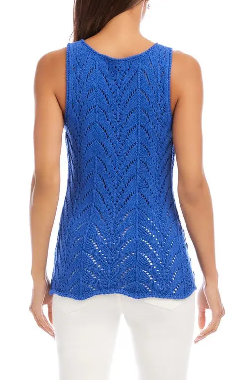 Karen Kane Pointelle Cotton Sweater Tank