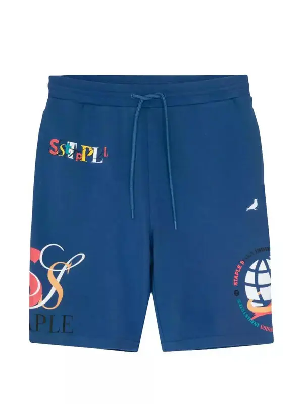 STAPLE Graphic Drawstring Shorts