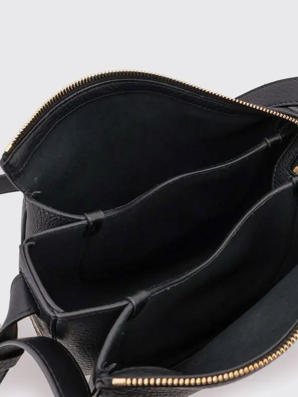 Burberry Hammered Leather Messenger Bag - Black