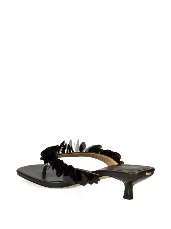 Michael Kors Loretta Embellished Thong Sandals - Brown