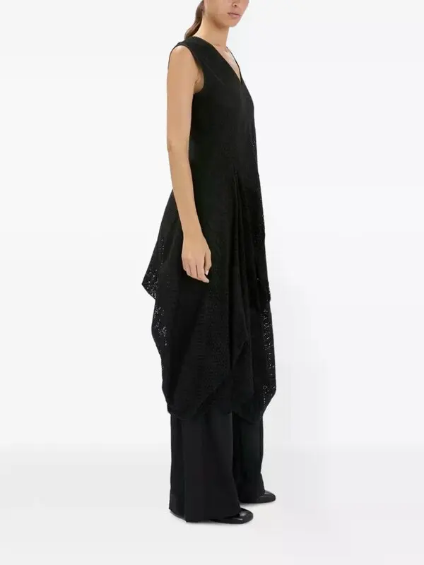High Sleeveless Midi Dress