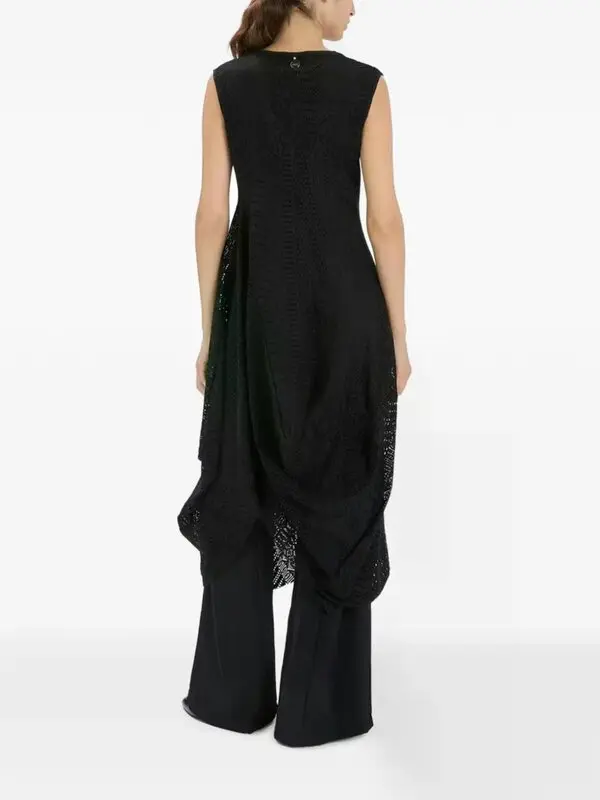 High Sleeveless Midi Dress