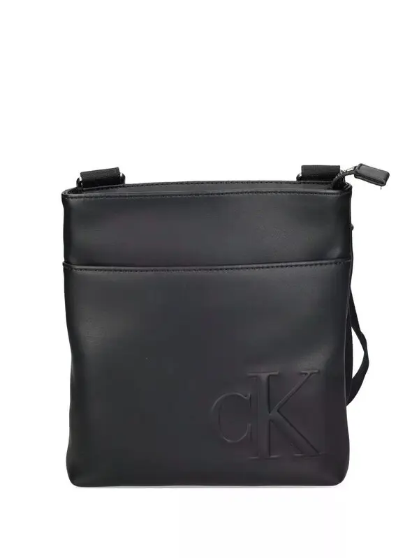 Calvin Klein Embossed-logo Messenger Bag - Black
