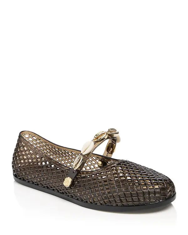 ANCIENT GREEK SANDALS Iro Shells Jelly Flats - Black