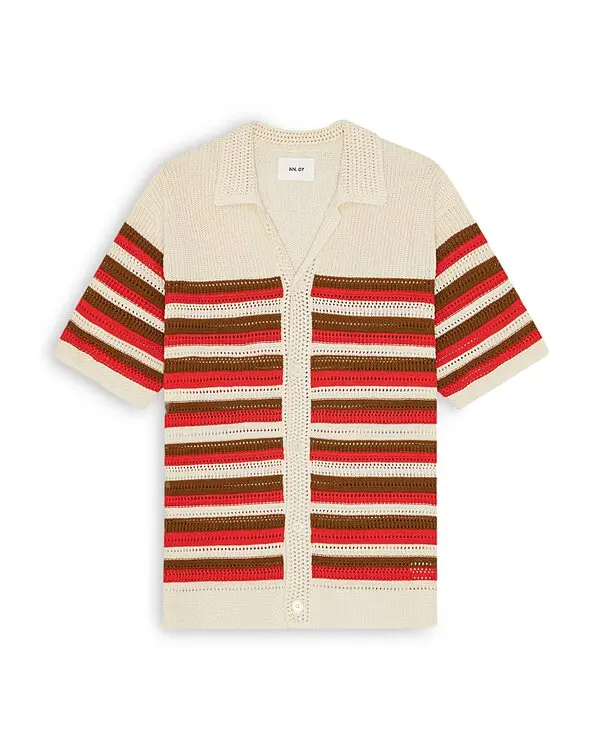 Nn07 Stripe Cardigan Shirt