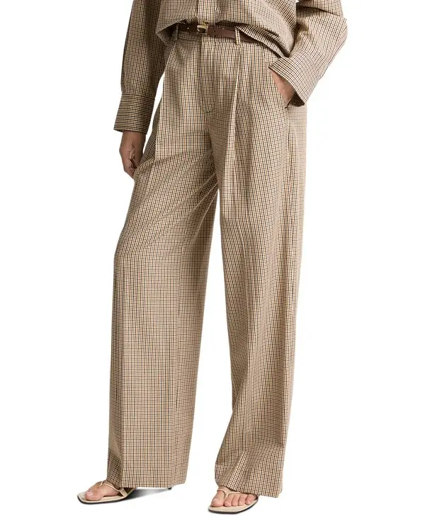 Vince Camille Mid Rise Wide Leg Pants - Light Wheat