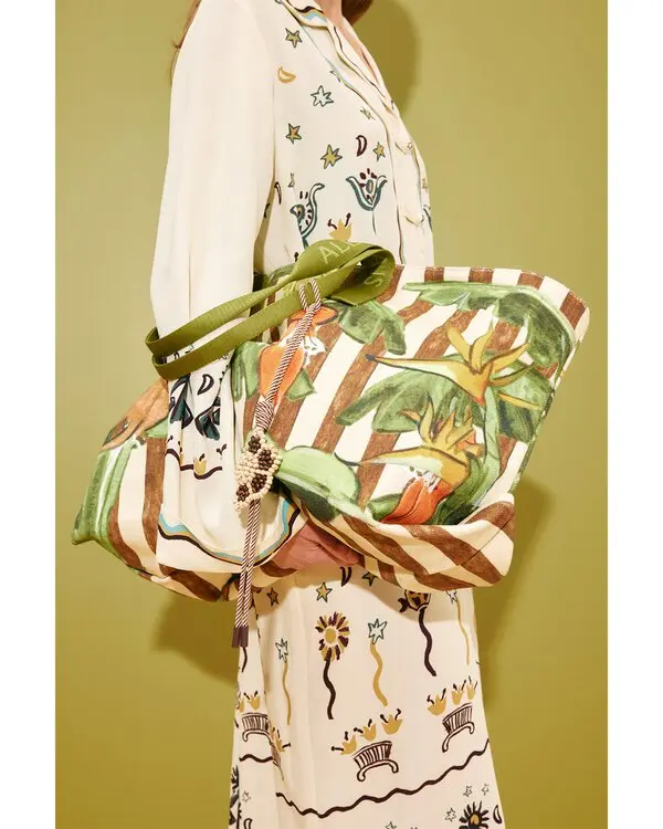 ALEMAIS Toucan Tango Canvas Beach Tote