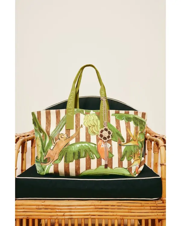 ALEMAIS Toucan Tango Canvas Beach Tote