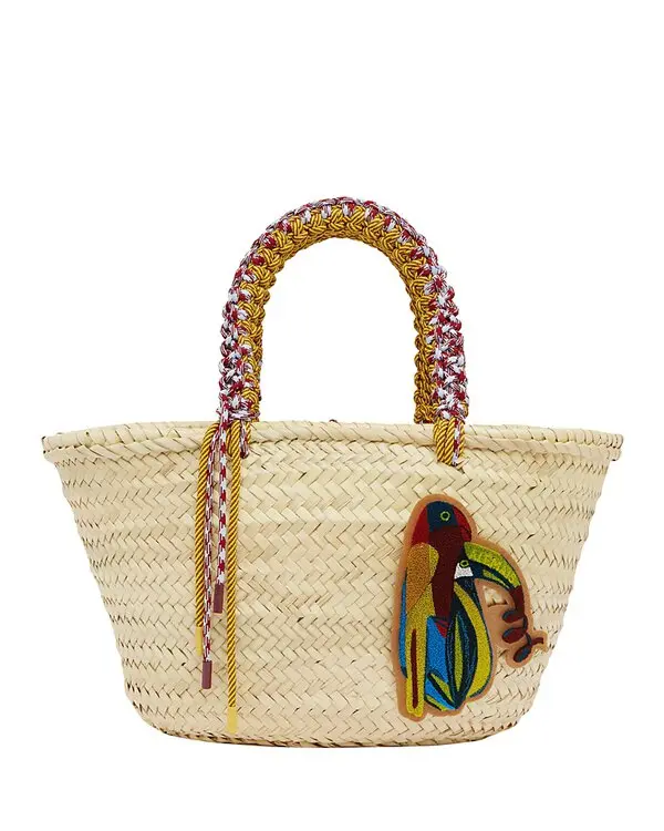 ALEMAIS Midi Straw Basket Tote - Multi