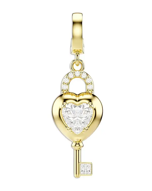 SWAROVSKI Idyllia Heart Key Charm - Gold