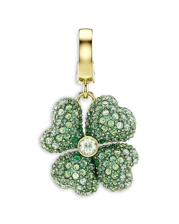 SWAROVSKI Idyllia Crystal Clover Charm - Green