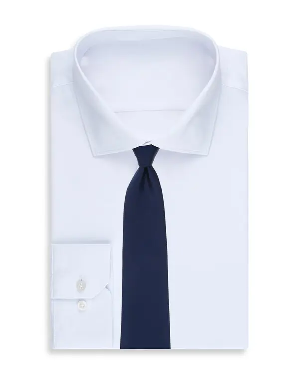Thomas Pink Classic Textured Satin Tie - Navy