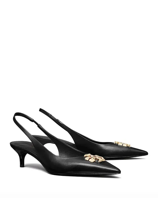 Tory Burch Eleanor 45 Slingback Pumps - Perfect Black