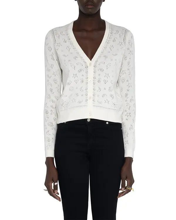 Zadig&Voltaire Manala Bandana Cardigan - Eggshell