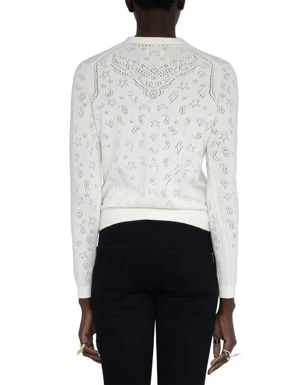 Zadig&Voltaire Manala Bandana Cardigan - Eggshell