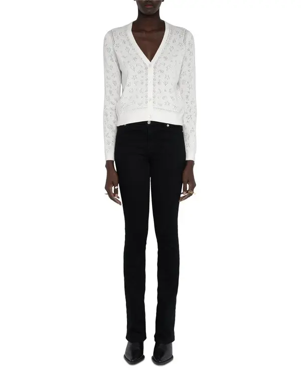 Zadig&Voltaire Manala Bandana Cardigan - Eggshell