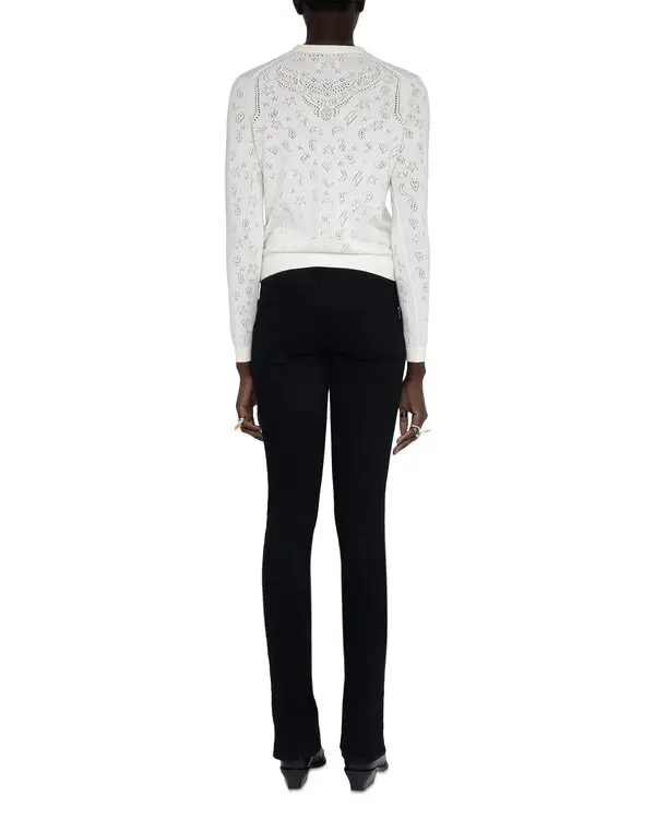 Zadig&Voltaire Manala Bandana Cardigan - Eggshell