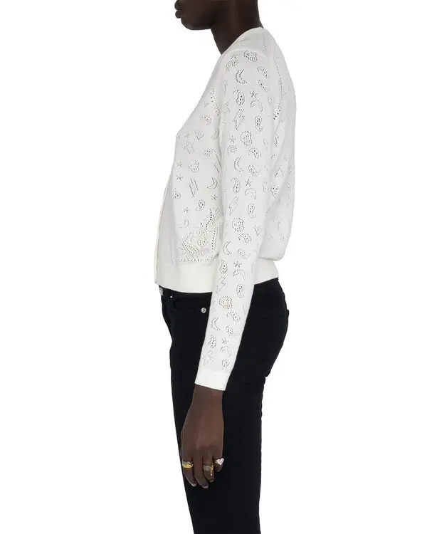 Zadig&Voltaire Manala Bandana Cardigan - Eggshell