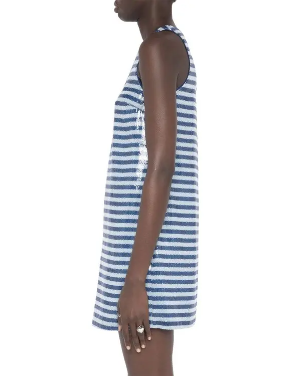 Zadig&Voltaire Rasha Sequin Stripe Dress - Sky
