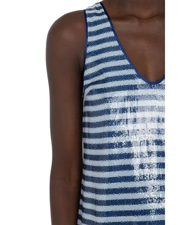 Zadig&Voltaire Rasha Sequin Stripe Dress - Sky