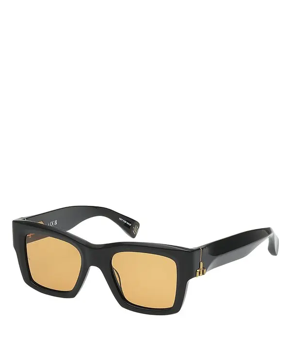 Rag & Bone Square Frame Sunglasses 50mm - Shiny Black /brown