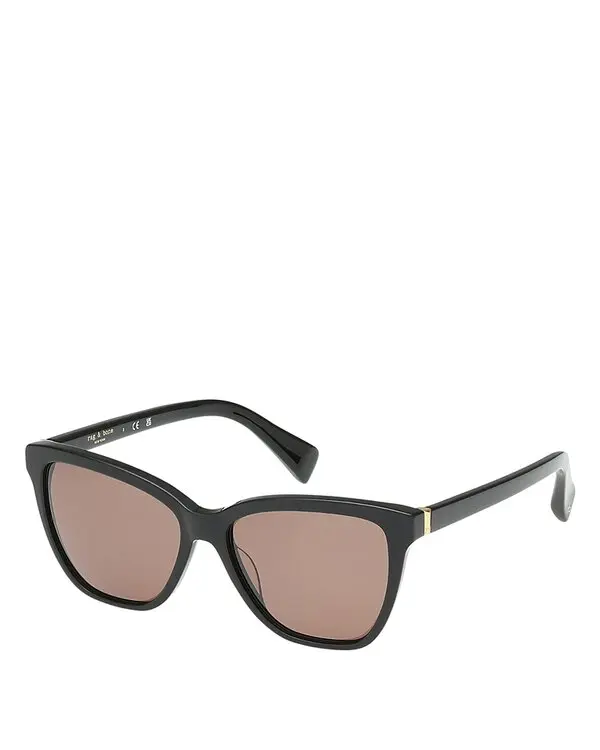 Rag & Bone Square Sunglasses, 54mm - Shiny Black/roviex