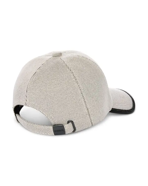 Vince Leather Trim Baseball Cap - Black
