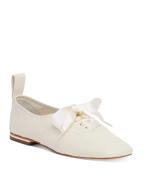 Cinq À Sept Leather Lace-up Oxfords - Ivory