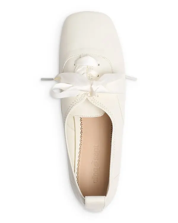 Cinq À Sept Leather Lace-up Oxfords - Ivory