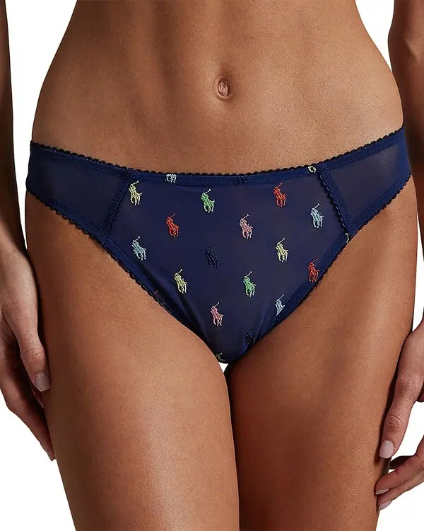 Polo Ralph Lauren Embroidered Bikini Bottom - Navy
