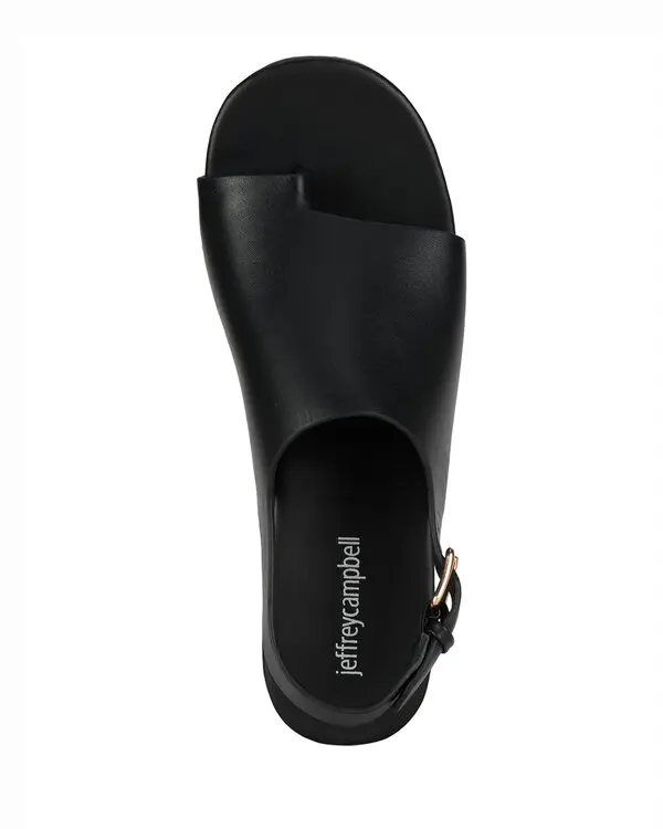 Jeffrey Campbell Pipper Wood Platform Sandals - Black