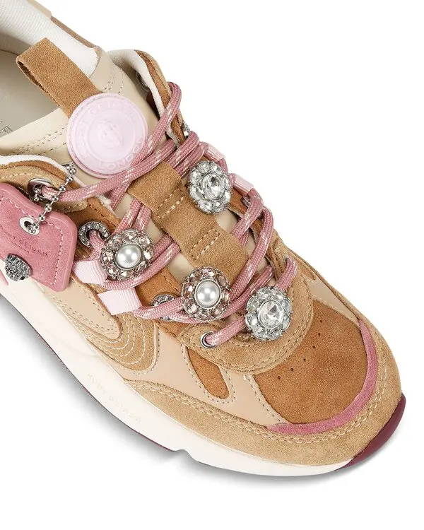 Kurt Geiger Embellished Leather Sneakers