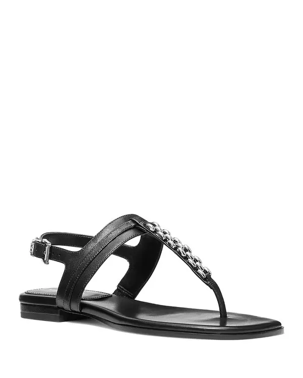 Michael Kors Marcia Thong Sandals - Black