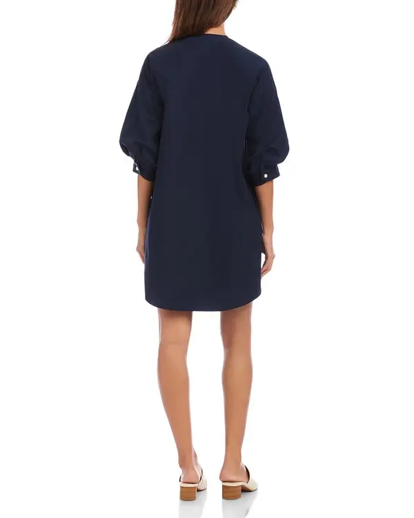Karen Kane Lantern Sleeve Button Dress