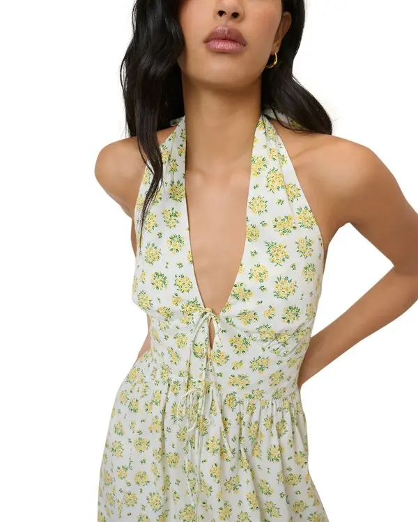 NOBODY'S CHILD Halterneck Midi Dress