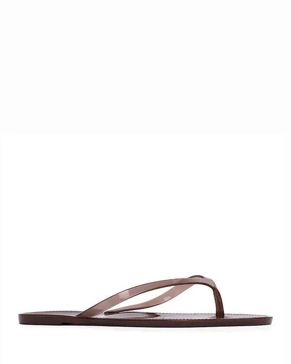 BLACK SUEDE STUDIO Crystal Jelly Flip Flops - Chestnut