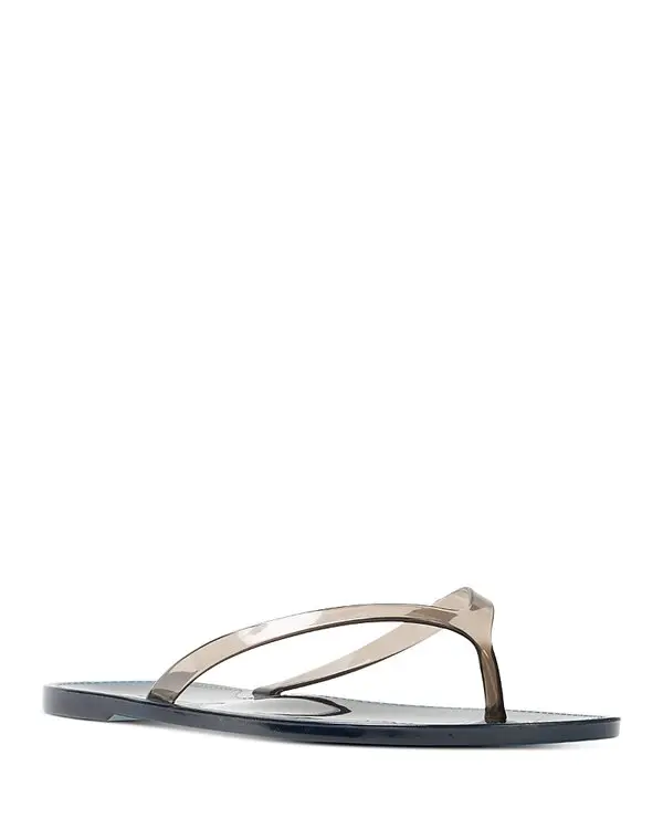 BLACK SUEDE STUDIO Crystal Jelly Flip Flops - Navy