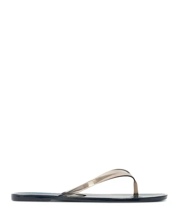 BLACK SUEDE STUDIO Crystal Jelly Flip Flops - Navy