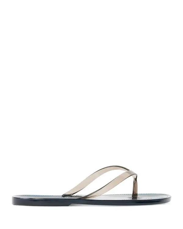 BLACK SUEDE STUDIO Crystal Jelly Flip Flops - Navy