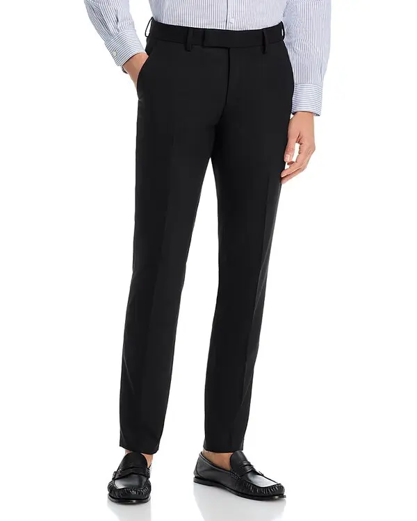 BOSS Wenten Textured Performance Wool Extra Slim Fit Suit Pants - Black