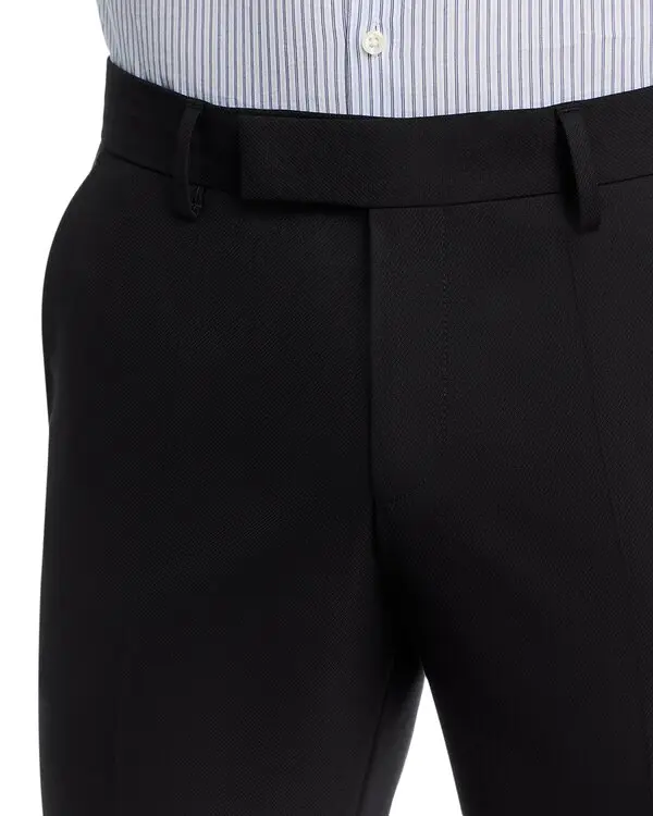 BOSS Wenten Textured Performance Wool Extra Slim Fit Suit Pants - Black