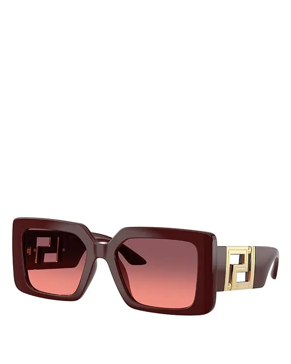 Versace 55mm Square Frame Sunglasses - Burgundy