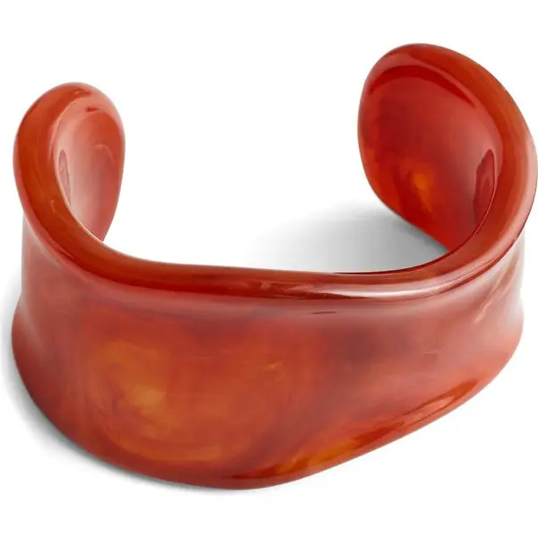 Madewell Resin Sculptural Wide Cuff Bracelet - Cherry
