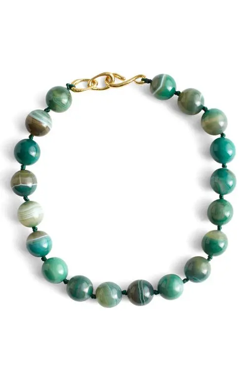 Madewell Semiprecious Stone Beaded Choker Necklace - Alpine
