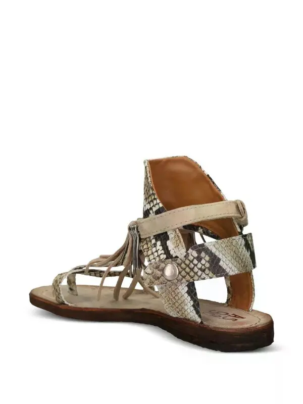 A.S.98 Snakeskin Sandals - Neutrals
