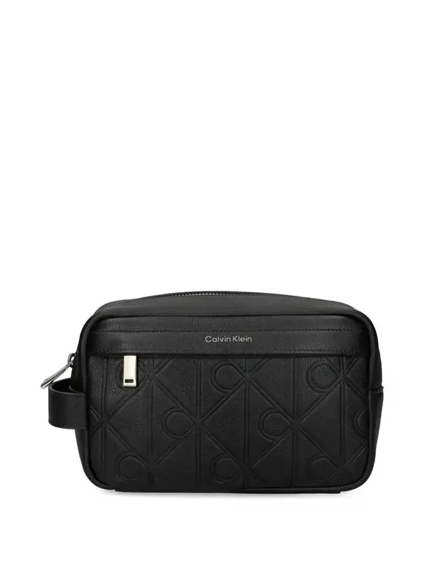 Calvin Klein Logo-embossed Wash Bag - Black