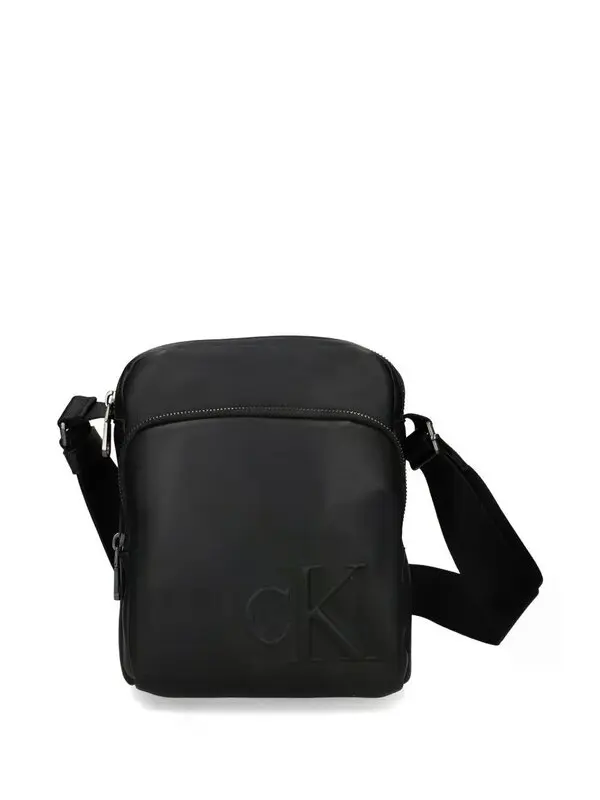 Calvin Klein Logo Zip Messenger Bag - Black