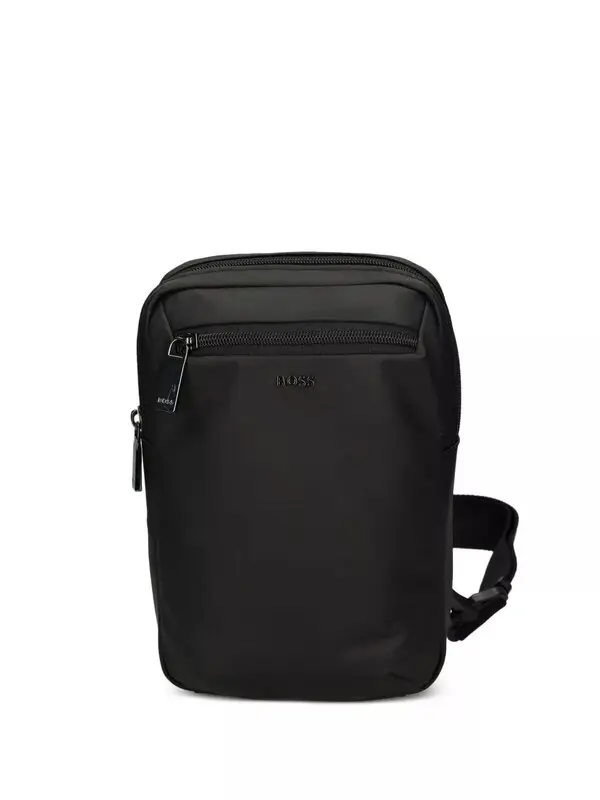 BOSS Zip Shoulder Bag - Black